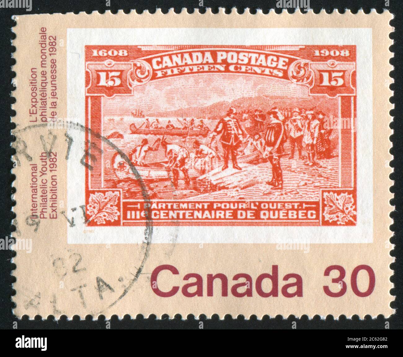 CANADA - CIRCA 1982: stamp printed by Canada, shows Ancient Canadian ...