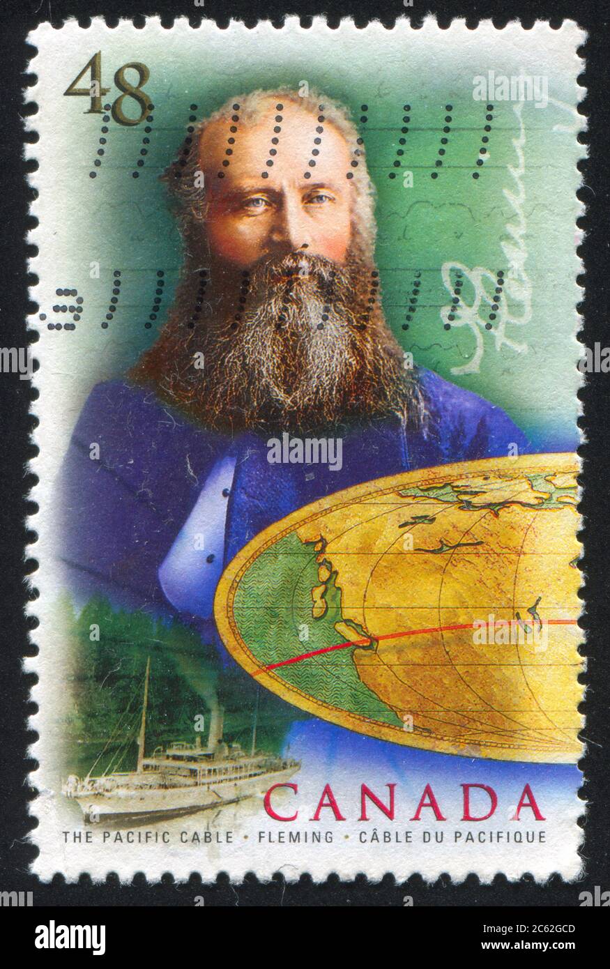 CANADA - CIRCA 2002: stamp printed by Canada, shows Sir Sandford ...