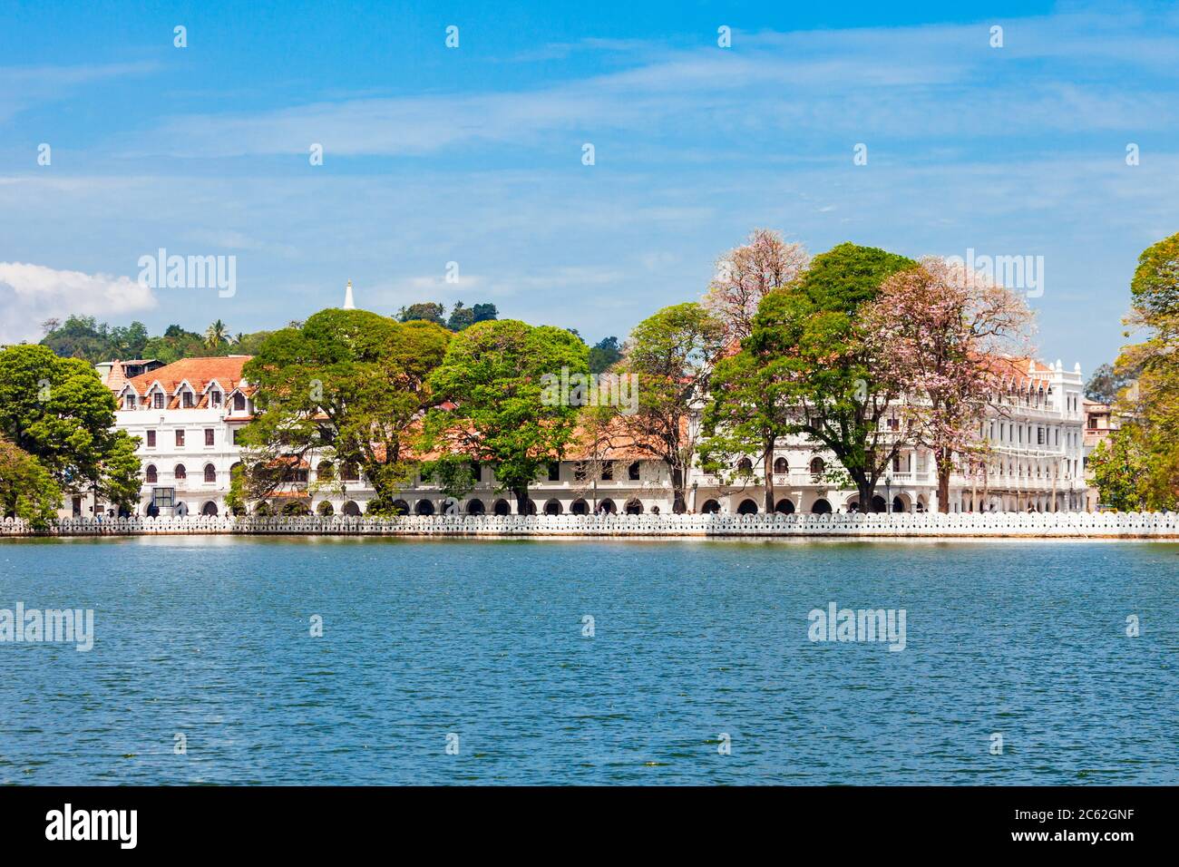 Kandy Lake at daytime. Lake is located in Kandy city, Sri Lanka Stock ...