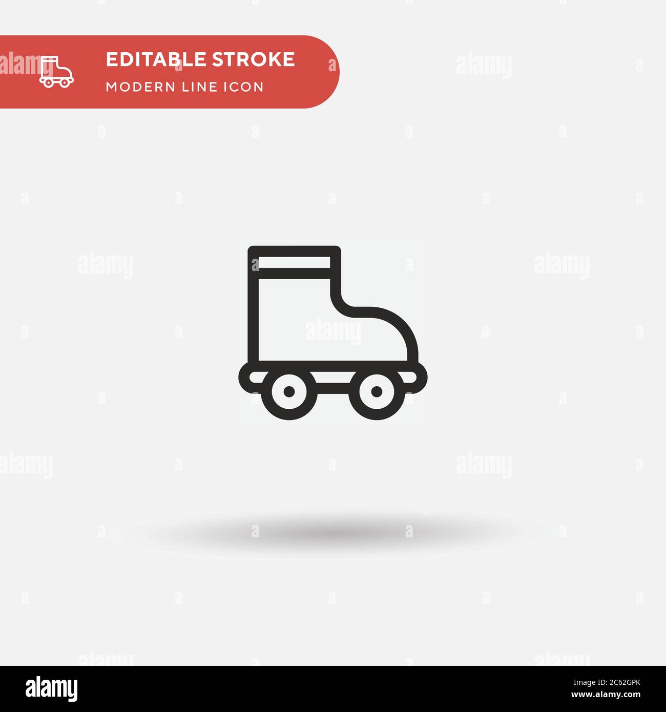 Roller Skates Simple vector icon. Illustration symbol design template ...