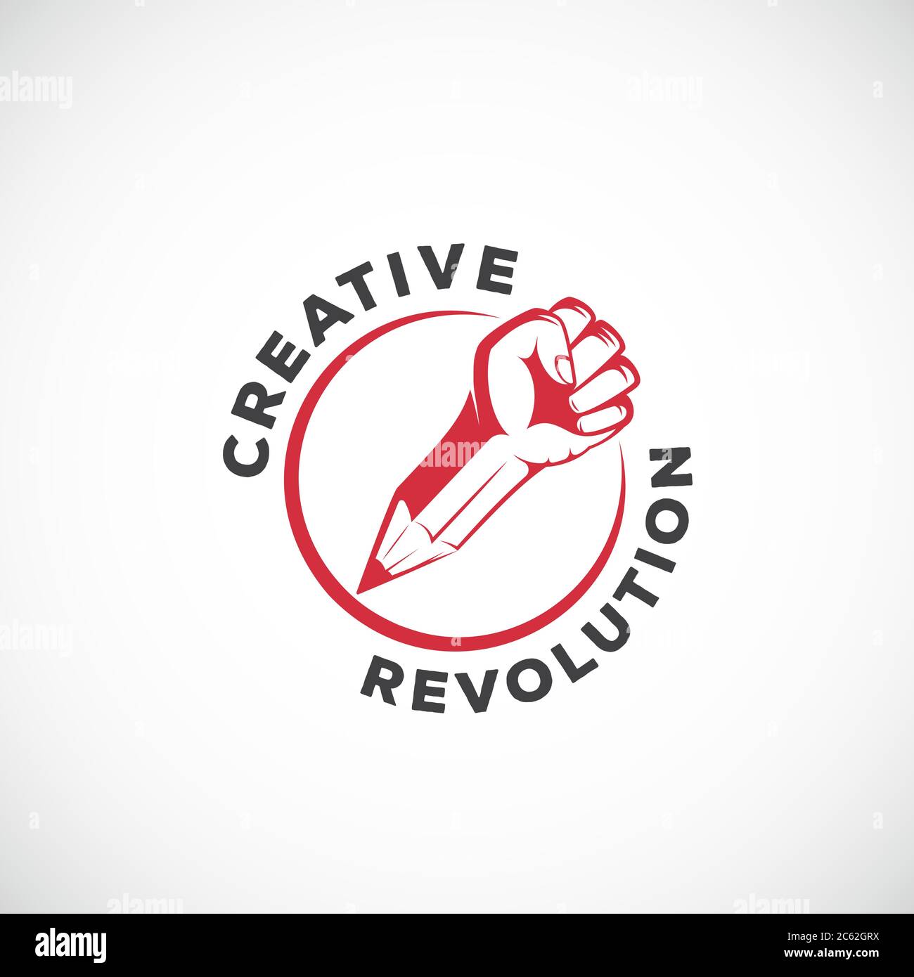 Creative Revolution Abstract Vector Sign, Symbol, Icon or Logo Template ...