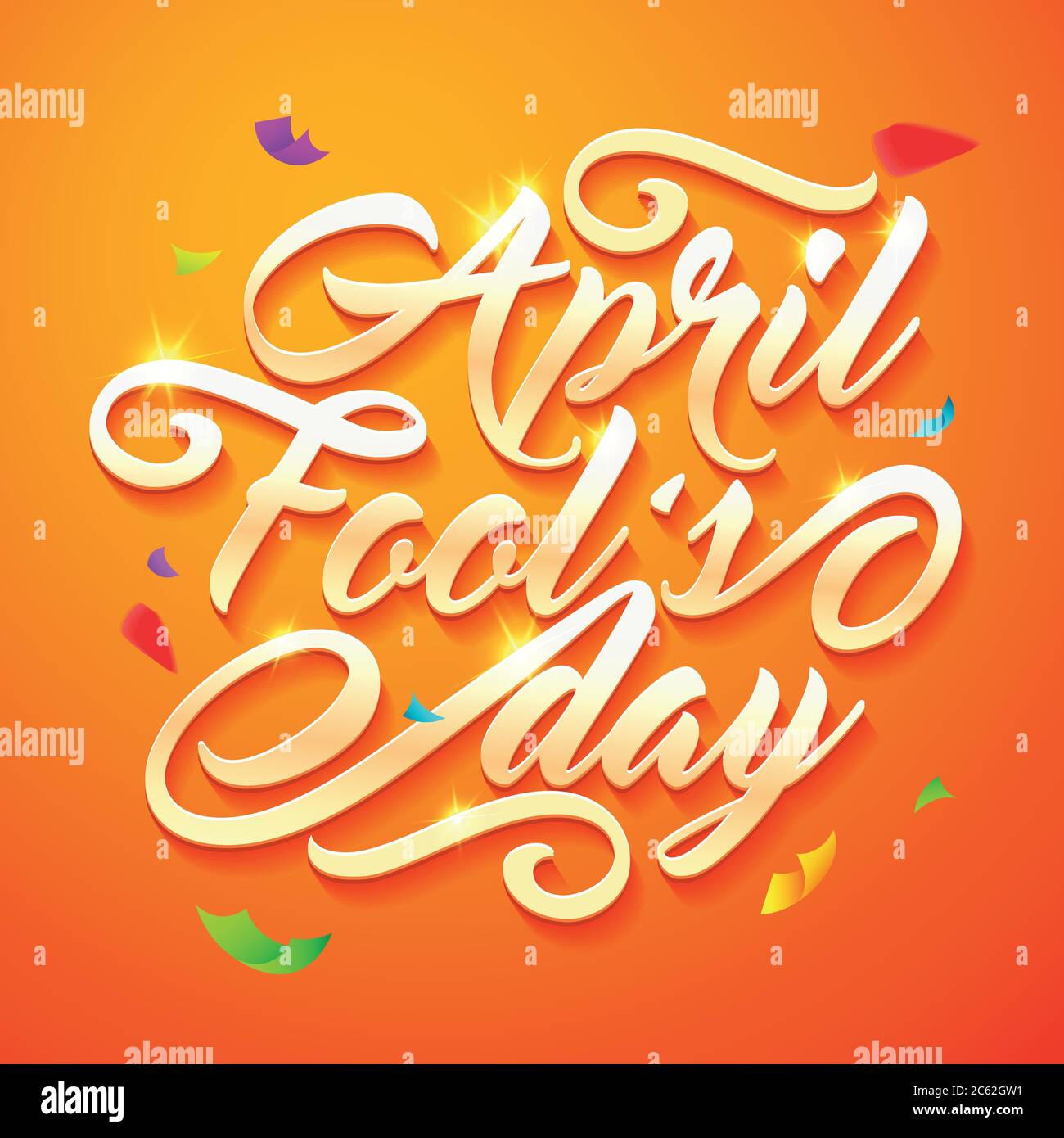 Happy April Fools Day. Poster with lettering design. Vector ...