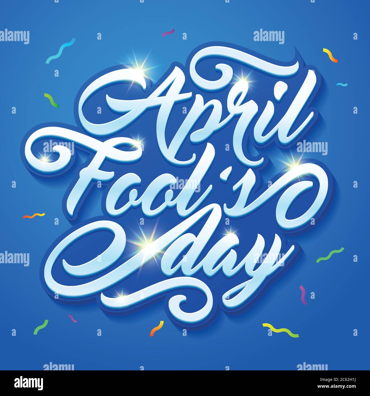 Happy April Fools Day. Poster with lettering design. Vector ...