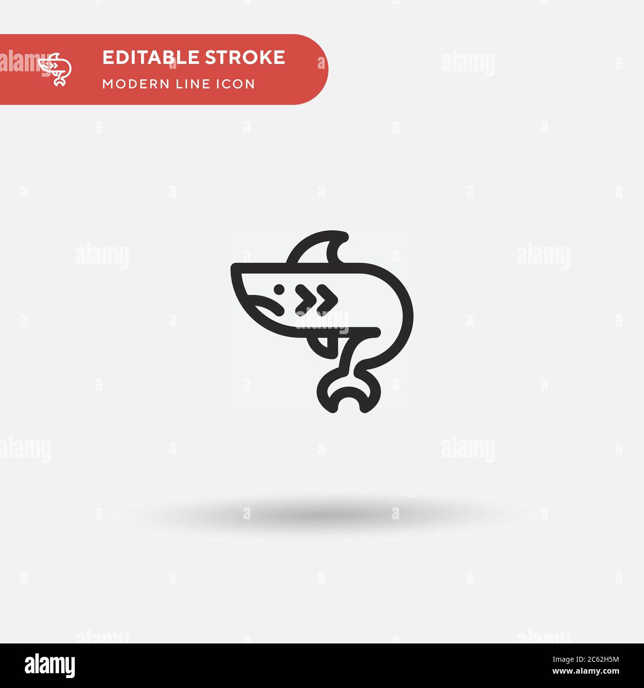 Shark Simple vector icon. Illustration symbol design template for web ...