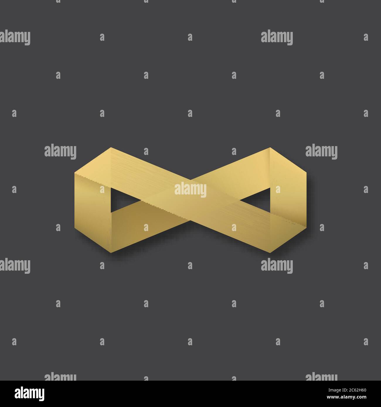 Abstract Vector Golden Infinity Sign, Symbol or Logo Template with ...