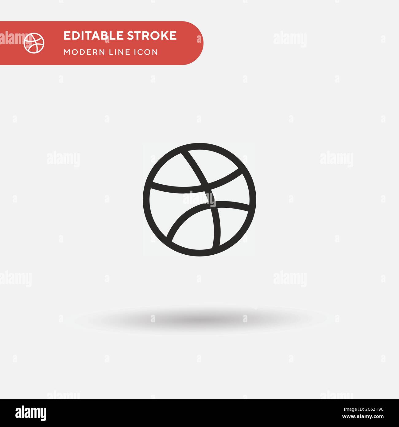 Dribble Simple vector icon. Illustration symbol design template for web ...