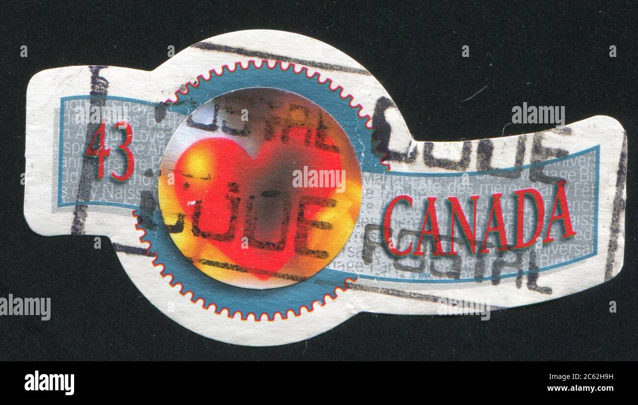CANADA - CIRCA 1993: stamp printed by Canada, shows heart, circa 1993 ...