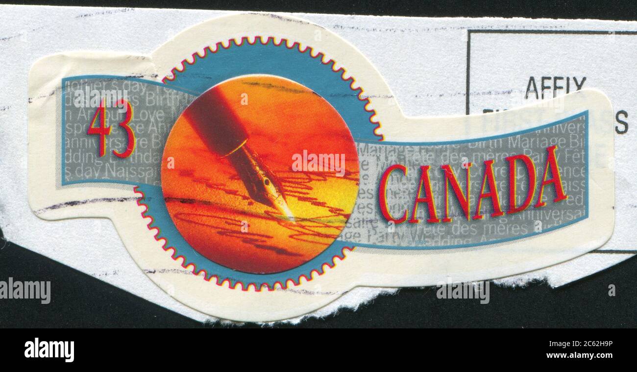 CANADA - CIRCA 1993: stamp printed by Canada, shows pen, circa 1993 ...
