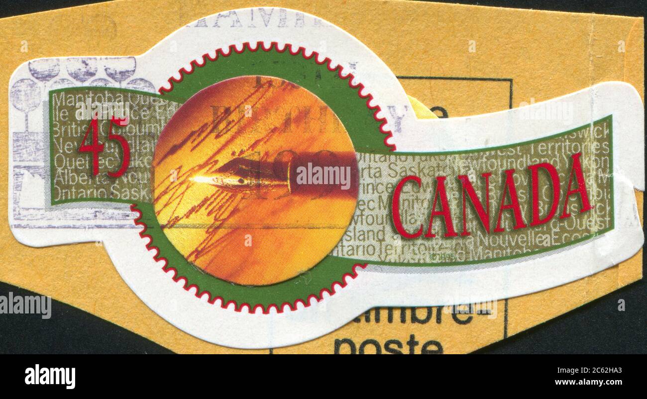 CANADA - CIRCA 1993: stamp printed by Canada, shows pen, circa 1993 ...