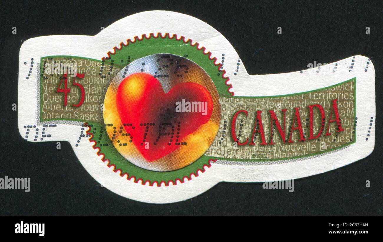 CANADA - CIRCA 1993: stamp printed by Canada, shows heart, circa 1993 ...