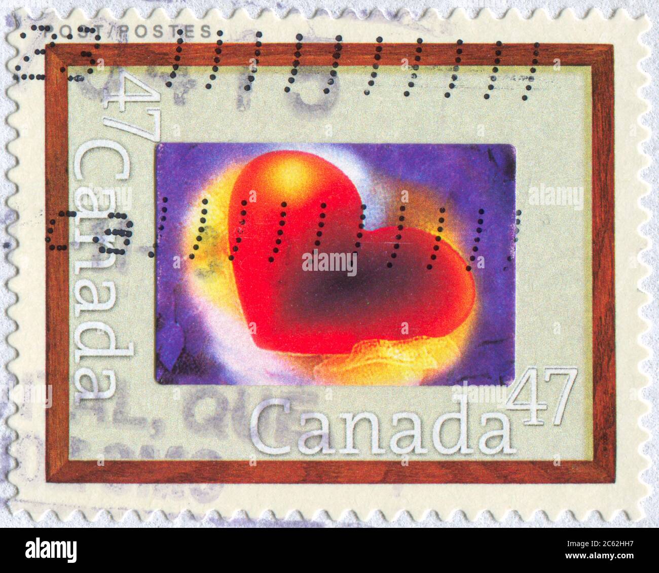CANADA - CIRCA 2000: stamp printed by Canada, shows heart, circa 2000 ...