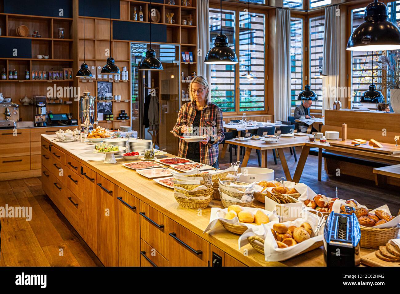 Breakfast at Hotel Schiff in Hittisau, Austria Stock Photo - Alamy
