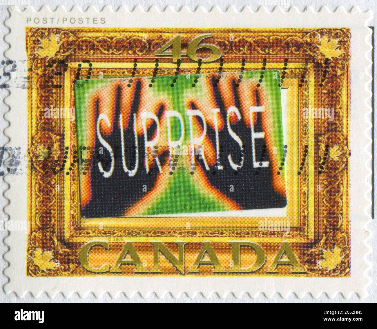 CANADA - CIRCA 2000: stamp printed by Canada, shows hand, circa 2000 ...