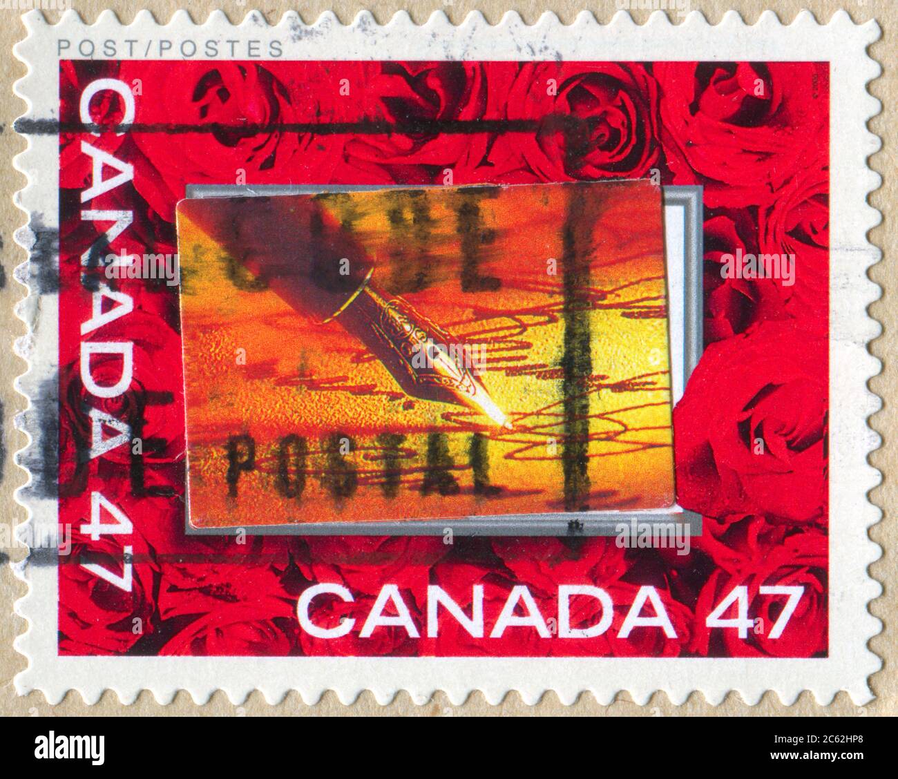 CANADA - CIRCA 2000: stamp printed by Canada, shows pen, circa 2000 ...