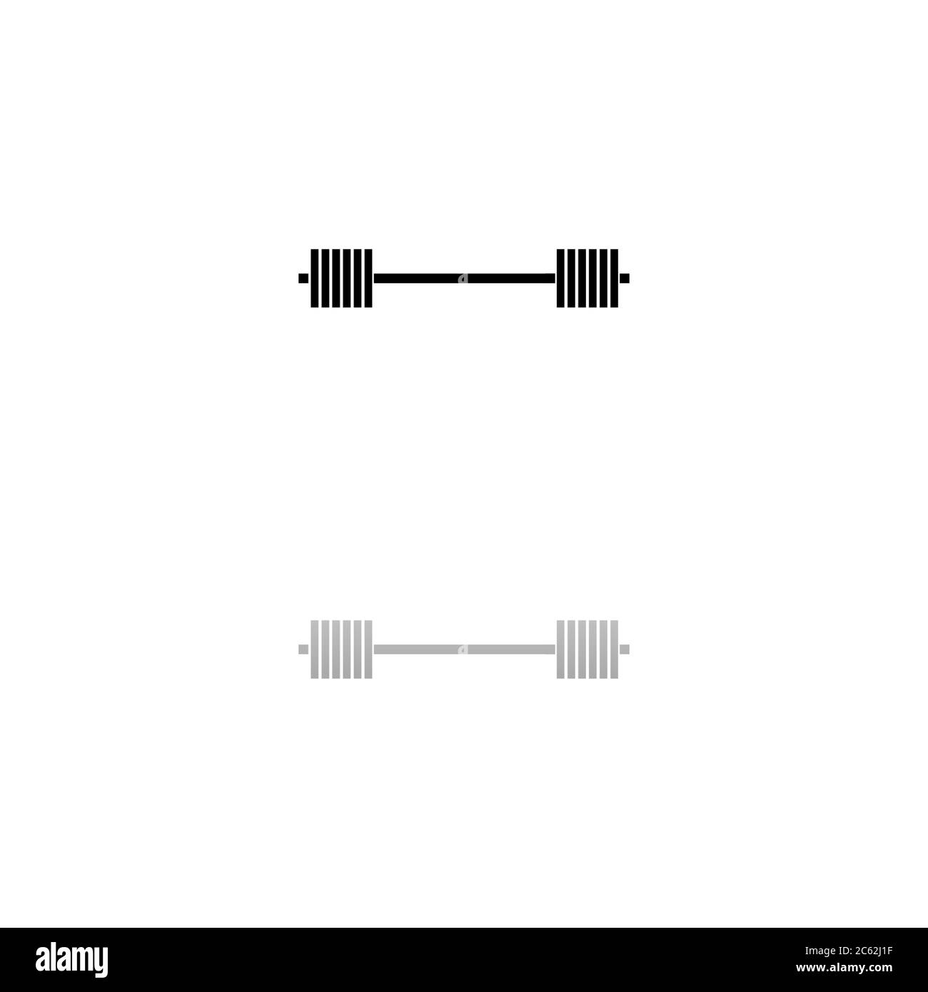 Free flex gear crossbar. Black symbol on white background. Simple ...