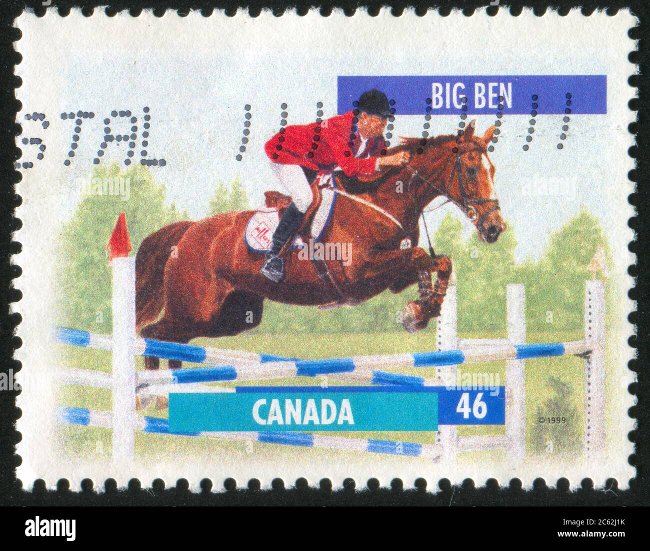 CANADA - CIRCA 1999: stamp printed by Canada, shows horse, circa 1999 ...