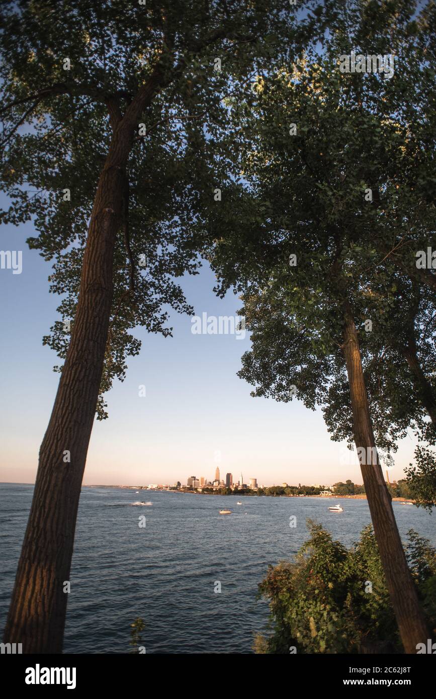 Summer Skyline of Cleveland Ohio Stock Photo - Alamy