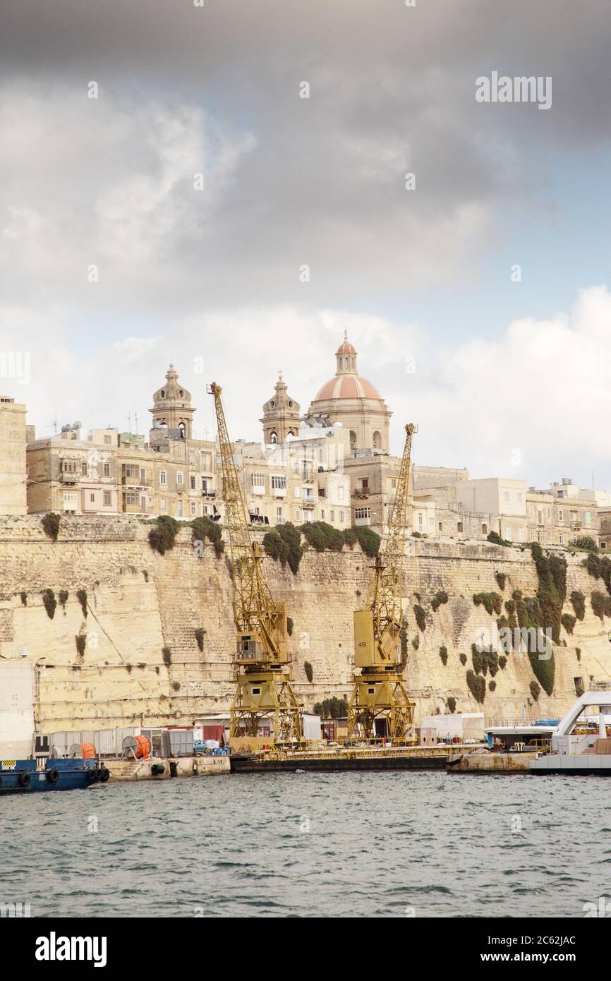 ship dockyard at malta in the grand harbour Stock Photo - Alamy