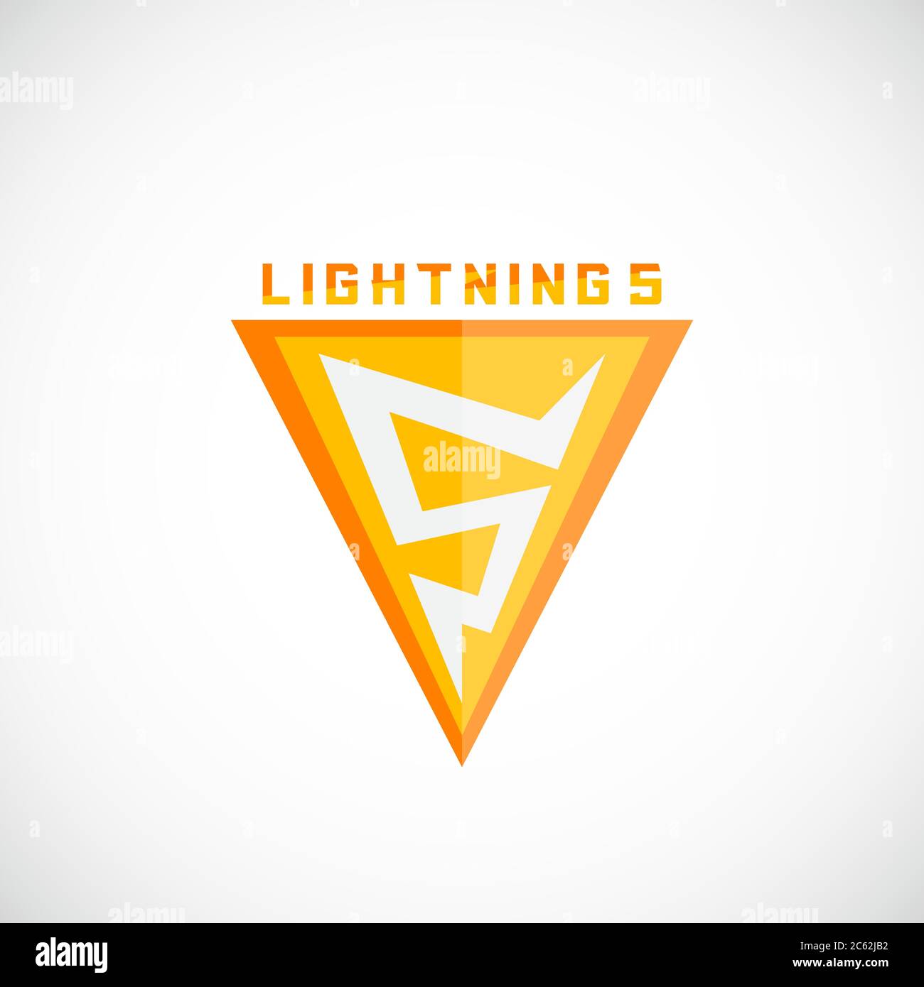 Lightning Symbol as a Five Numeral. Abstract Vector Thunderbolt Logo ...
