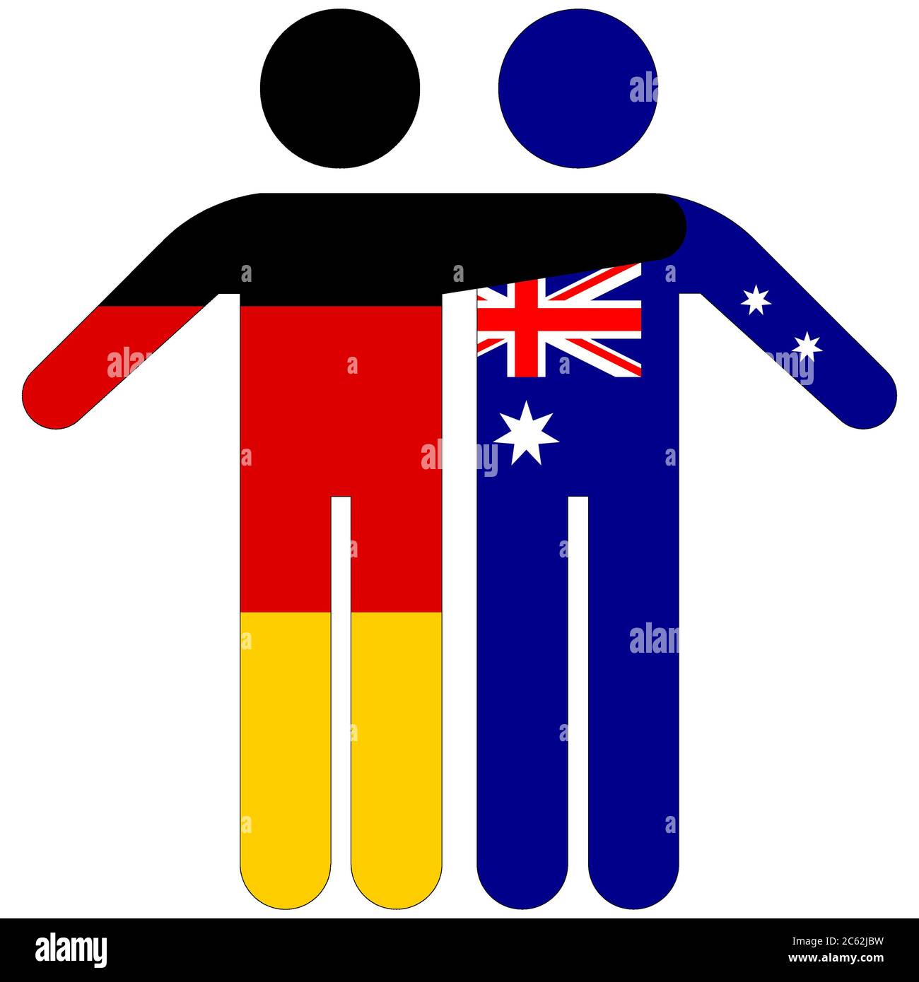 Germany - Australia / friendship concept on white background Stock ...