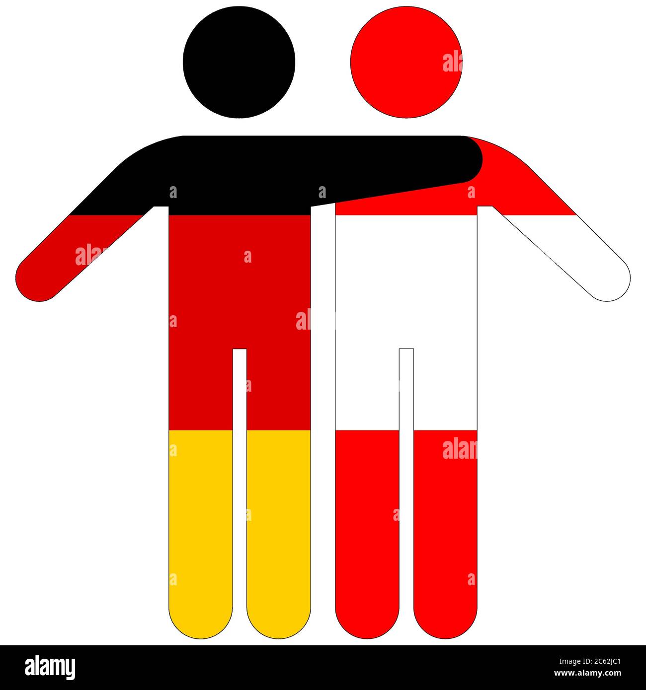 Germany - Austria / friendship concept on white background Stock Photo ...