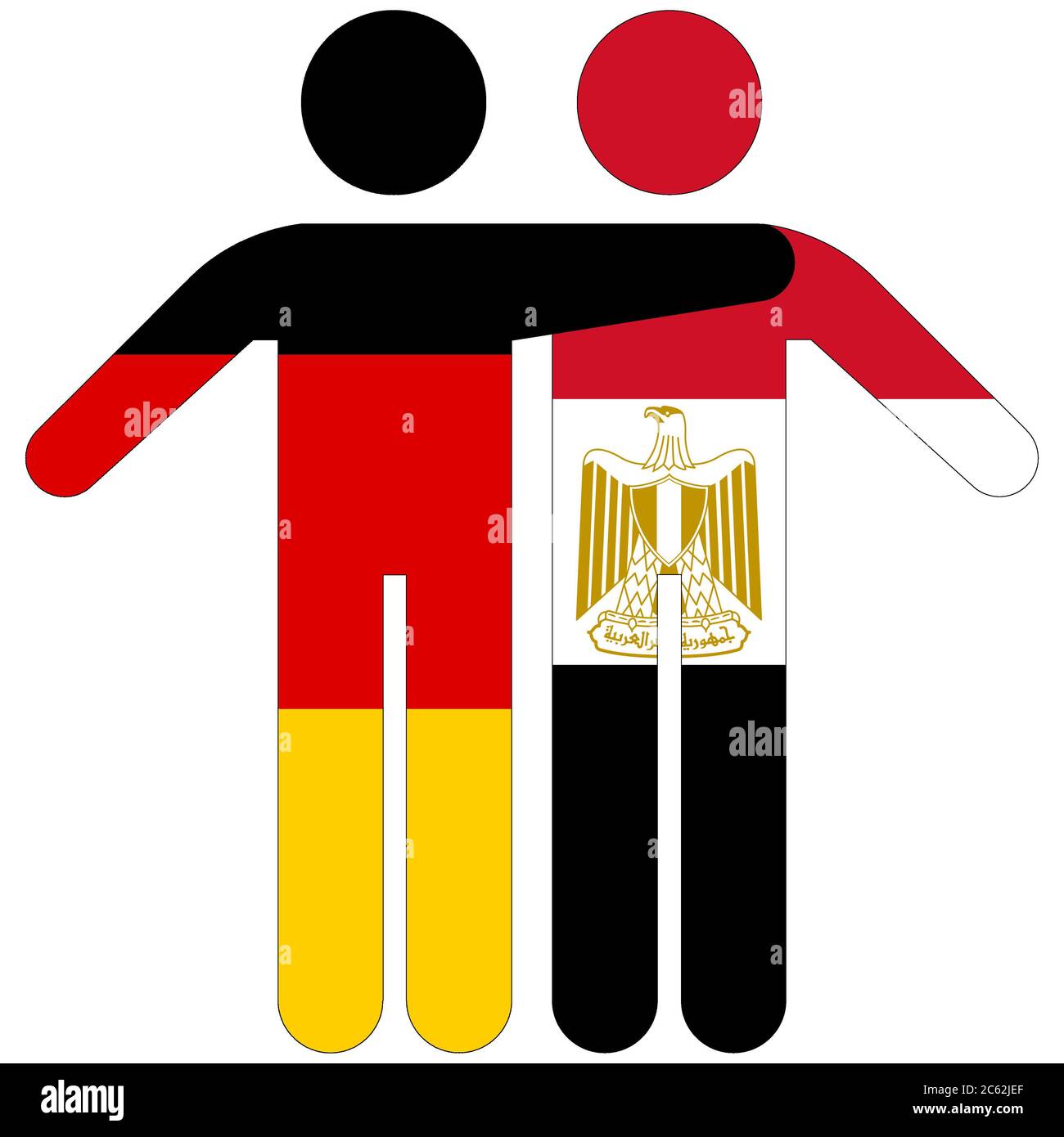 Germany - Egypt / friendship concept on white background Stock Photo ...