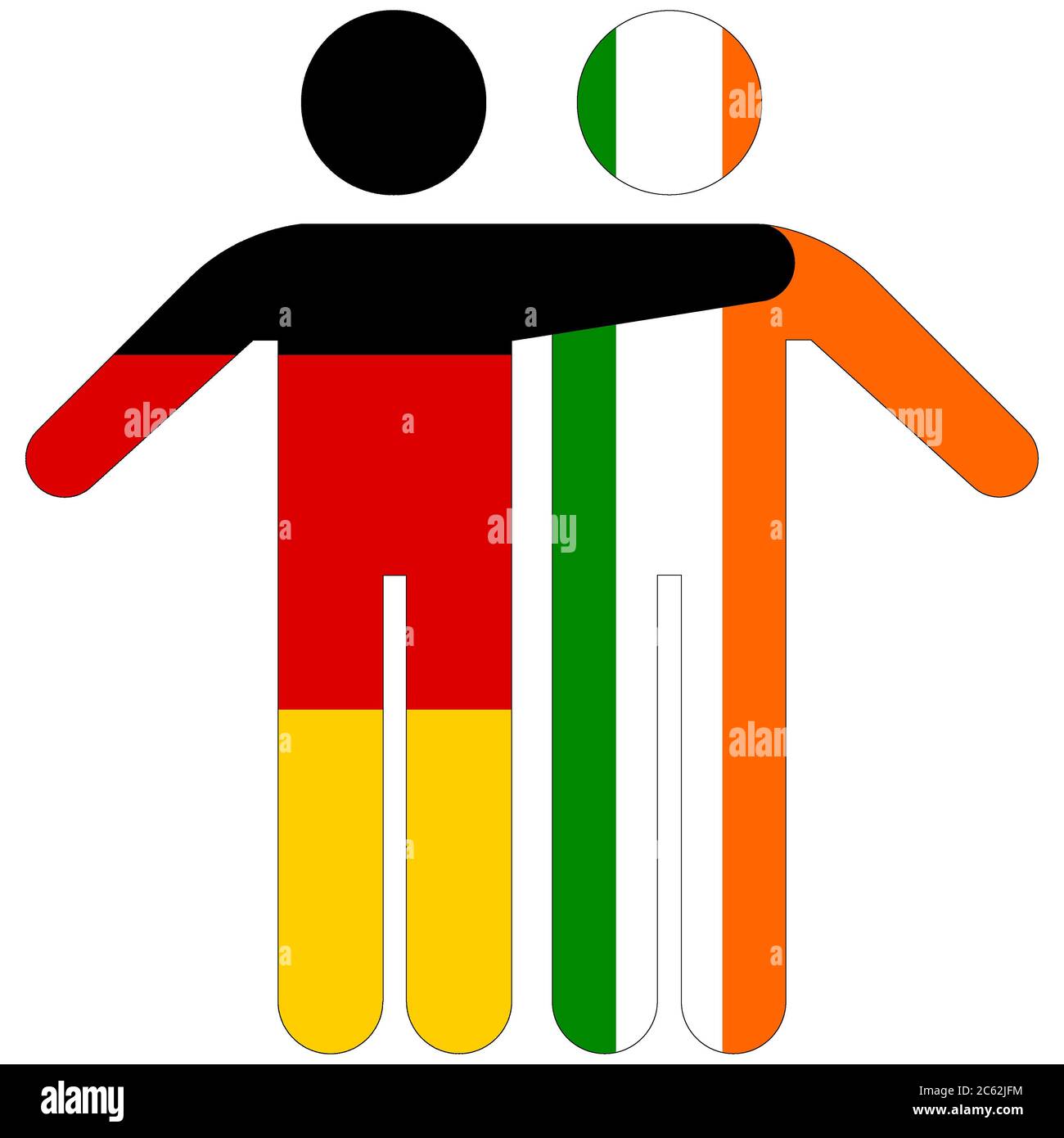 Germany - Ireland / friendship concept on white background Stock Photo ...