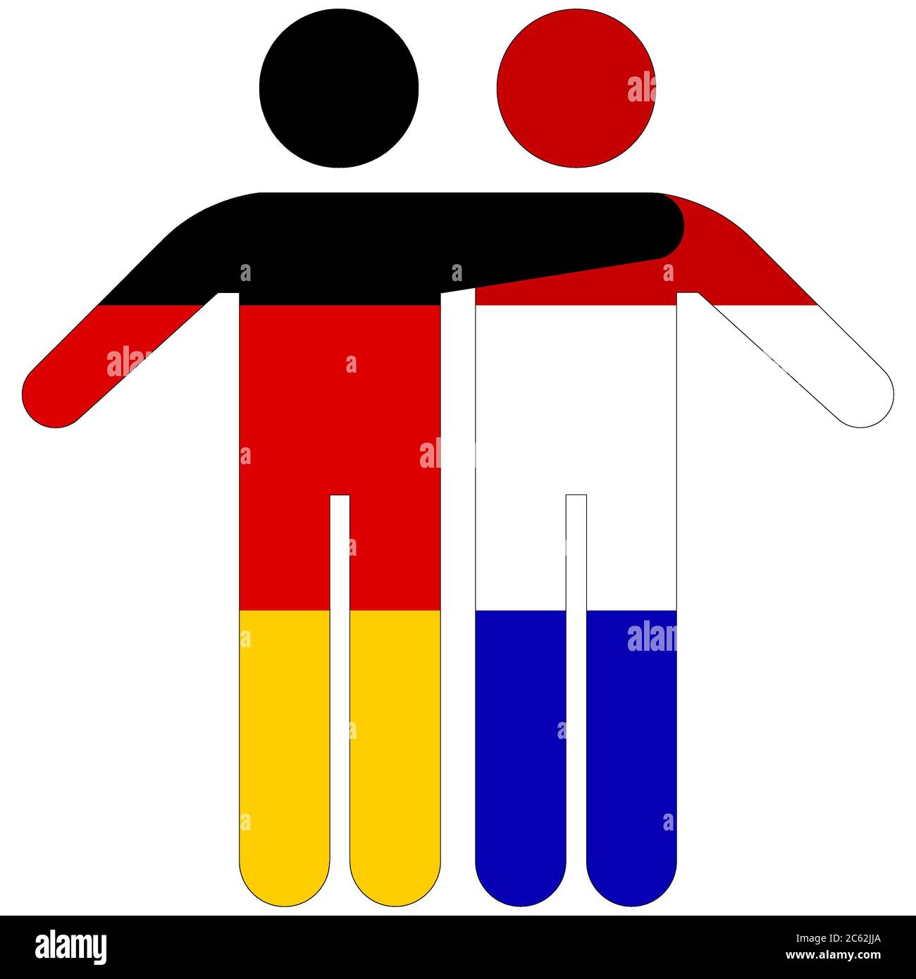 Germany - Netherlands / friendship concept on white background Stock ...