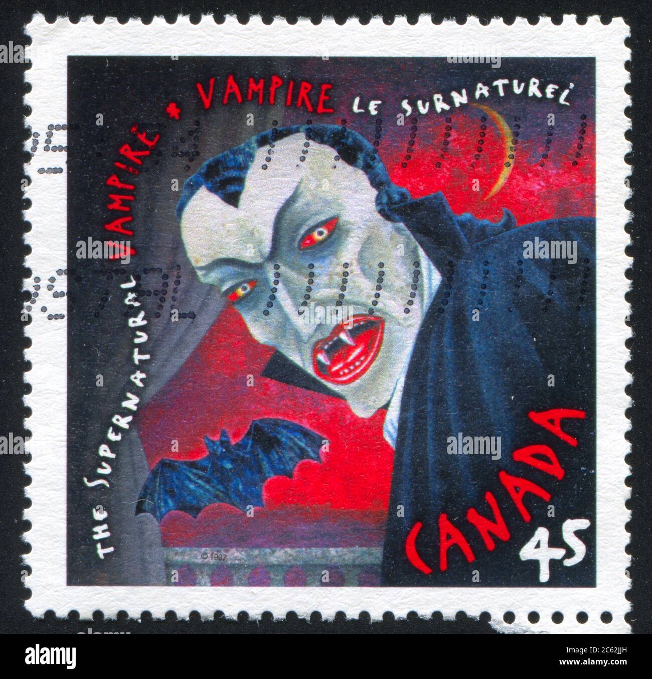 CANADA - CIRCA 1997: stamp printed by Canada, shows Vampire, circa 1997 ...