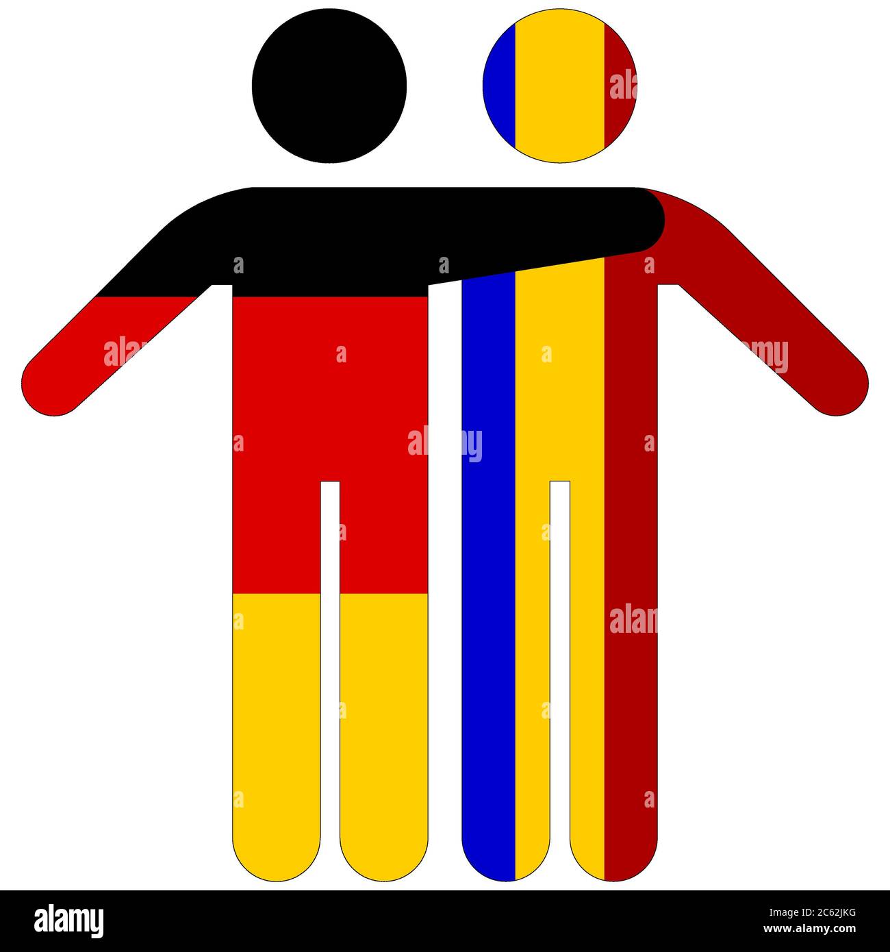Germany - Romania / friendship concept on white background Stock Photo ...