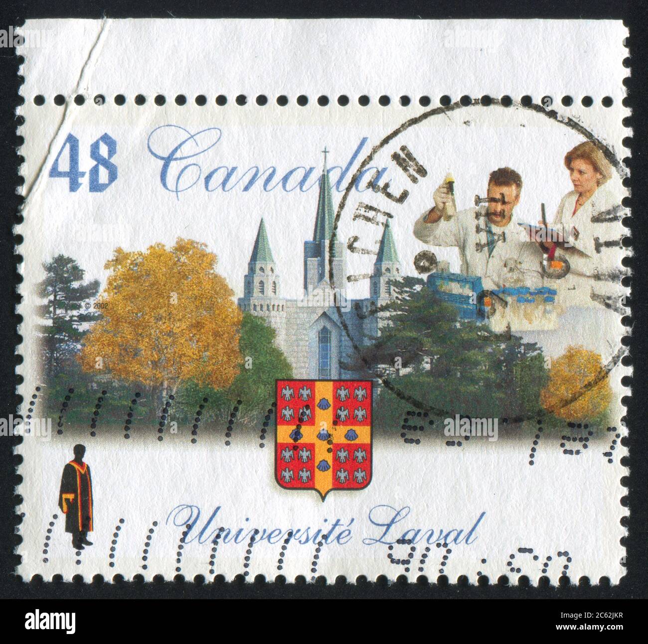 CANADA - CIRCA 2002: stamp printed by Canada, shows Laval University ...
