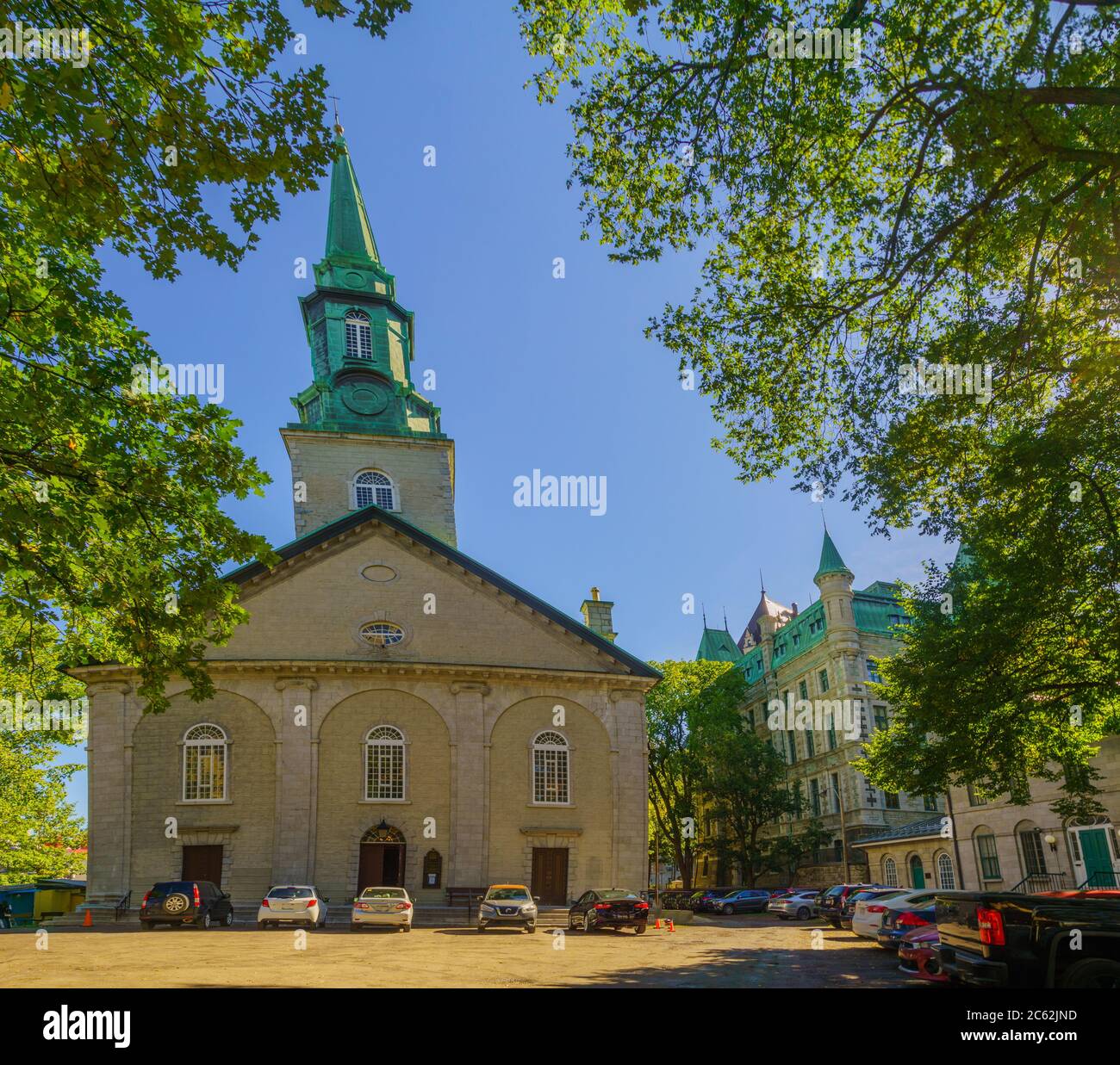 View of the Holy Trinity Cathedral, in Quebec City, Quebec, Canada ...
