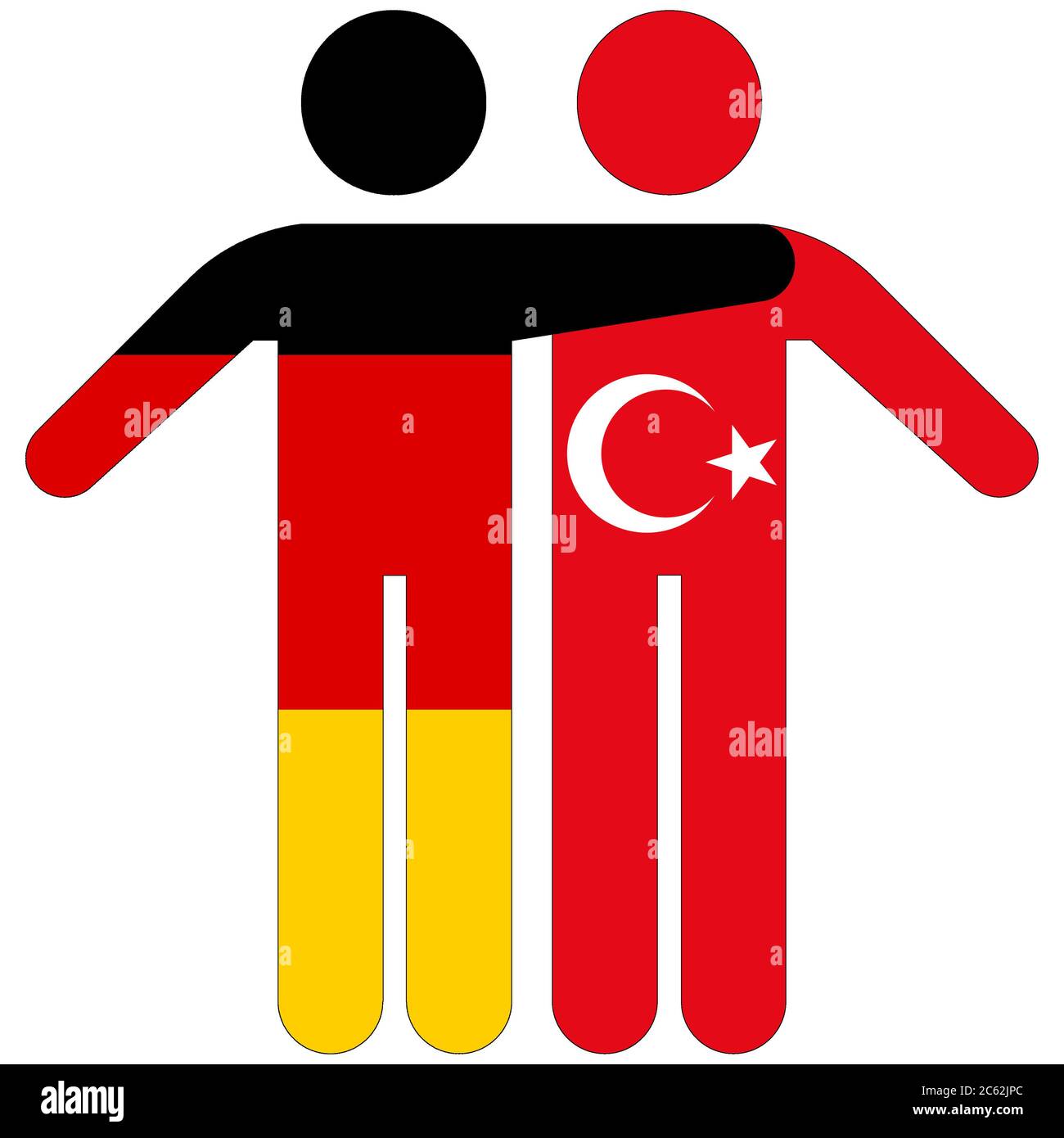 Germany - Turkey / friendship concept on white background Stock Photo ...