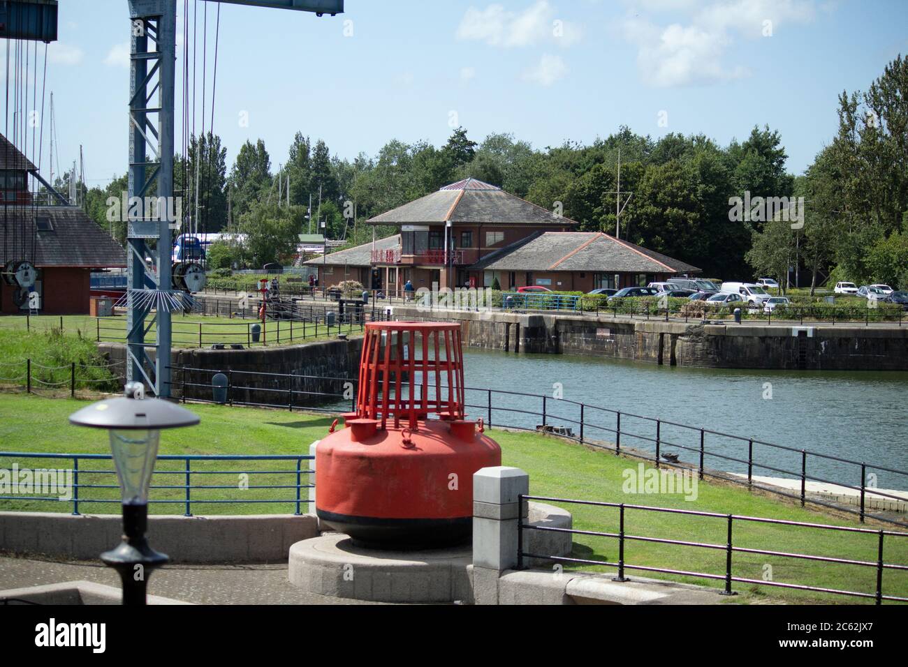 Old Port Buoy from the River Ribble resting by the side of Preston Dock ...