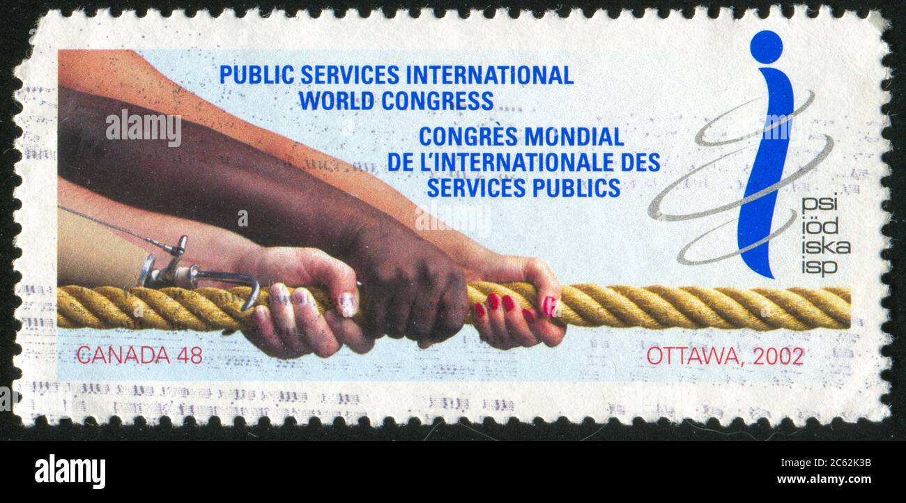 CANADA - CIRCA 2002: stamp printed by Canada, shows Public Services ...