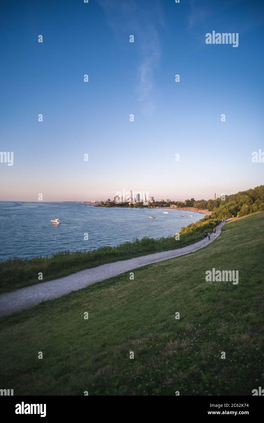 Summer Skyline of Cleveland Ohio Stock Photo - Alamy