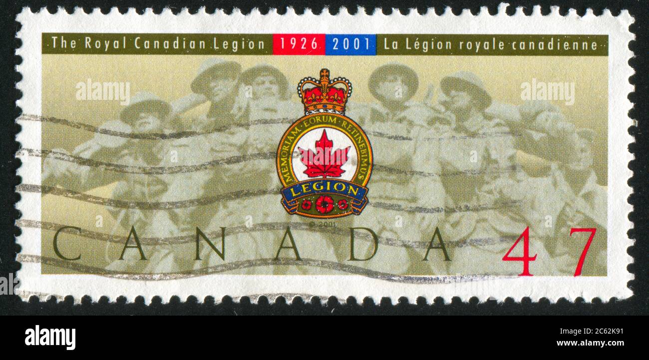 CANADA - CIRCA 2001: stamp printed by Canada, shows Royal Canadian ...
