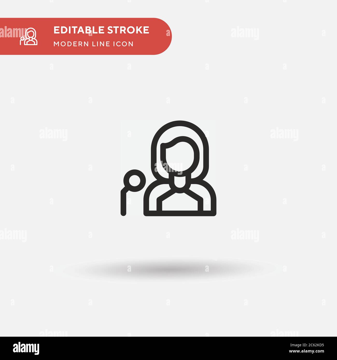 Singer Simple vector icon. Illustration symbol design template for web ...