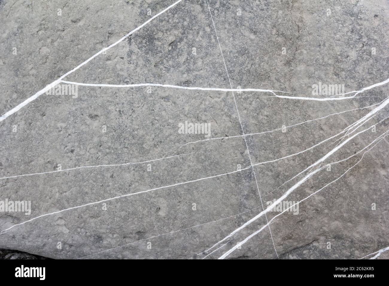 Veins of calcite make interesting geometric shapes through fractures in ...