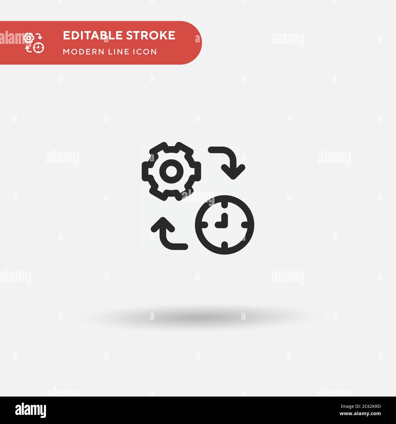 Time Management Simple vector icon. Illustration symbol design template ...