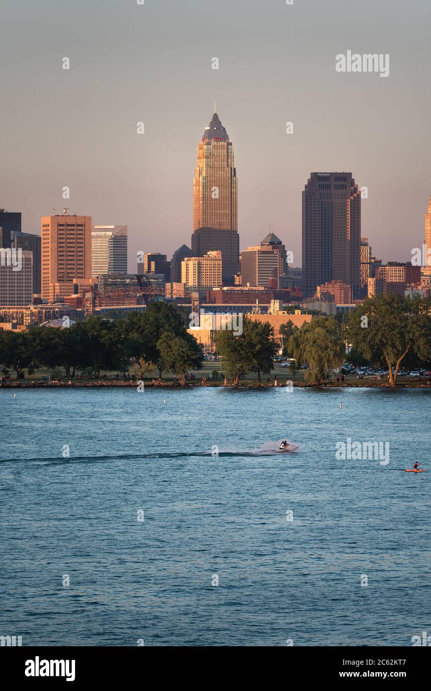 Summer Skyline of Cleveland Ohio Stock Photo - Alamy