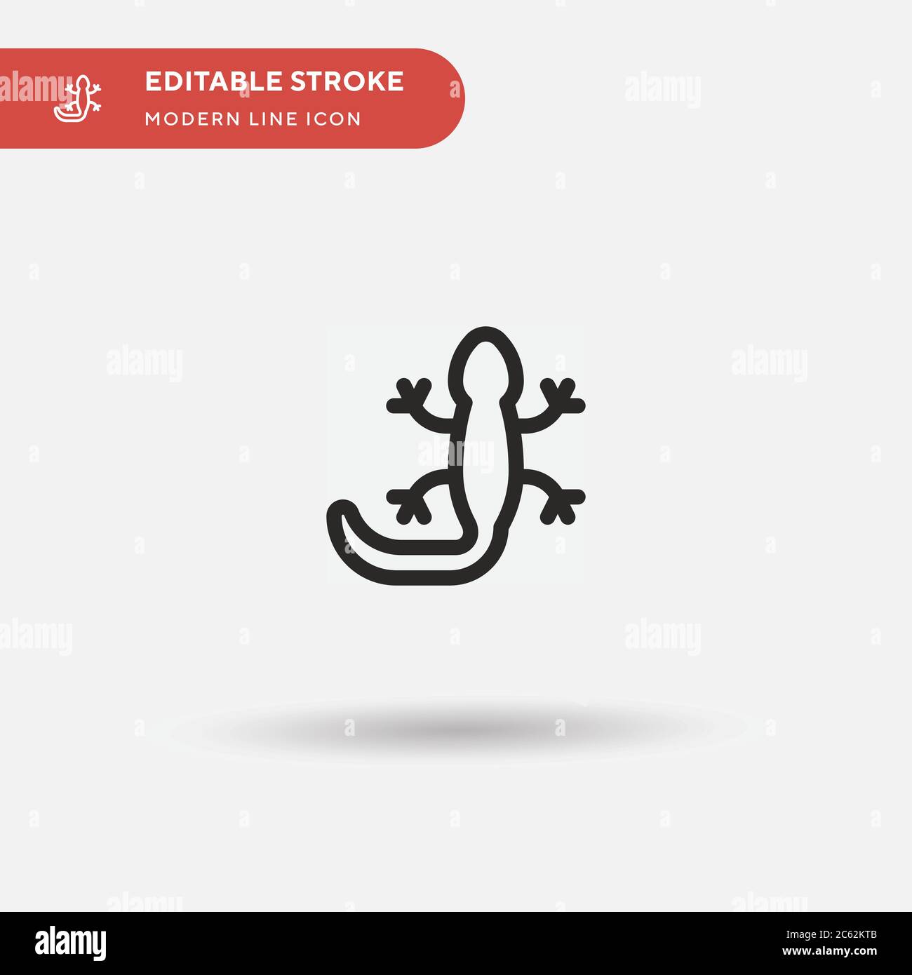 Gecko Simple vector icon. Illustration symbol design template for web ...