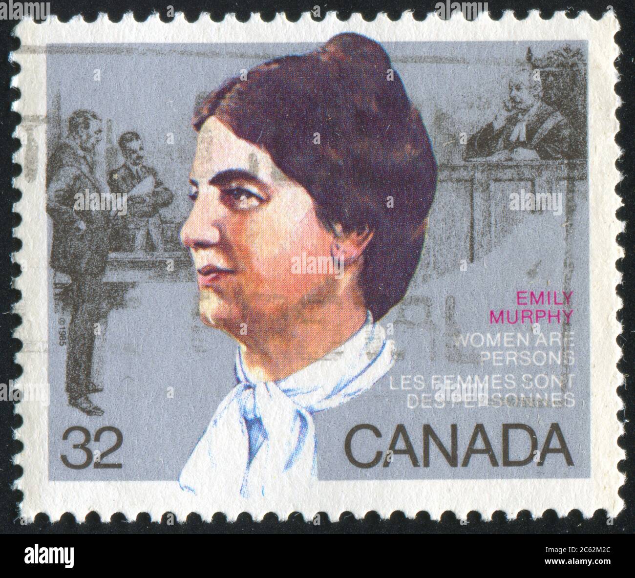 CANADA - CIRCA 1985: stamp printed by Canada, shows Emily Murphy (1868 ...