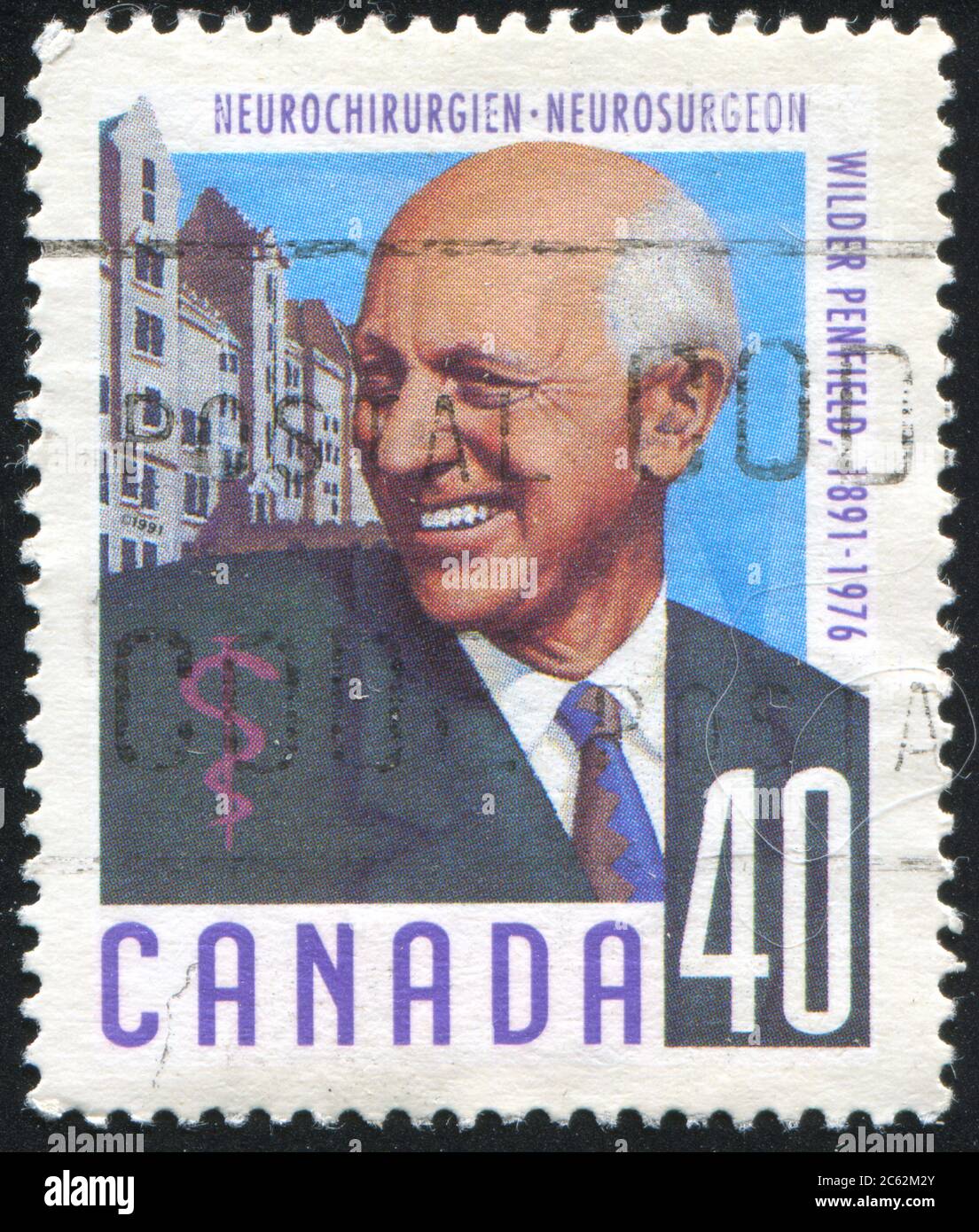 CANADA - CIRCA 1991: stamp printed by Canada, shows Wilder Penfield ...