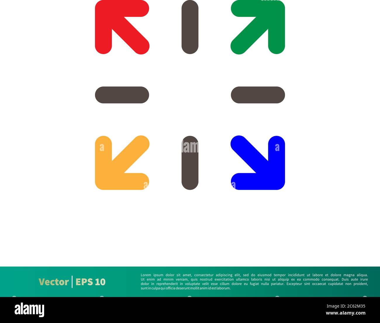 Colorful Arrow Cursor Icon Vector Logo Template Illustration Design ...