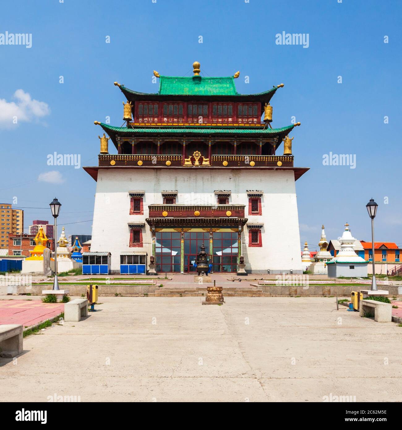 The Gandantegchinlen or Gandan Monastery is a Chinese style Tibetan ...