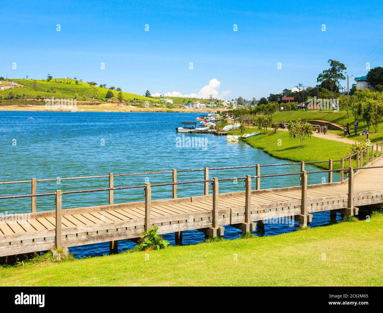 Lake Gregory and Gregory Park in Nuwara Eliya. Lake Gregory is a ...