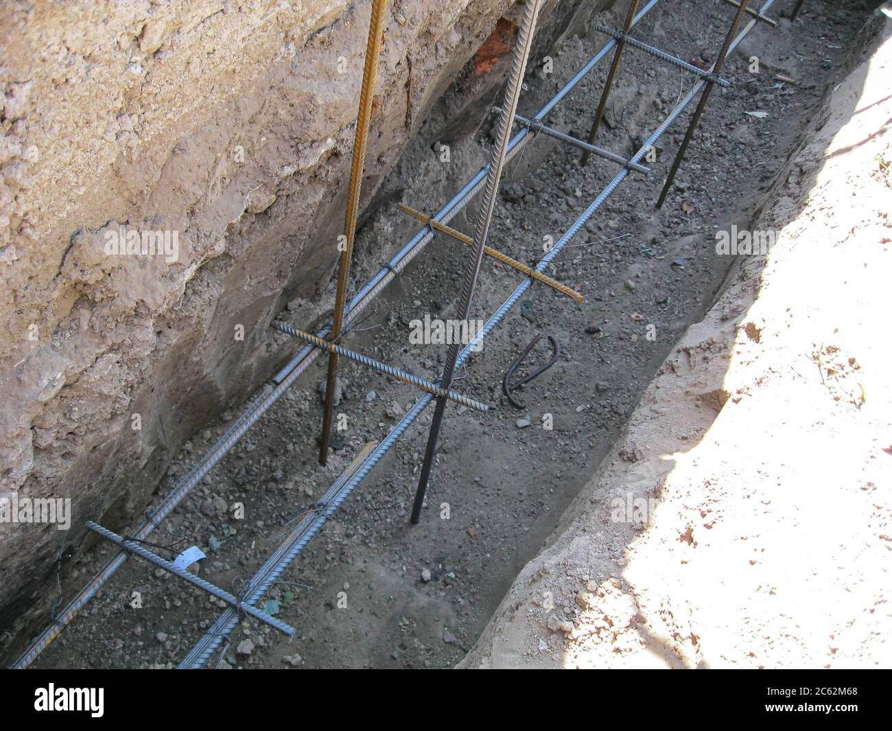 Iron reinforcement for the foundation. Workpiece for pouring concrete ...