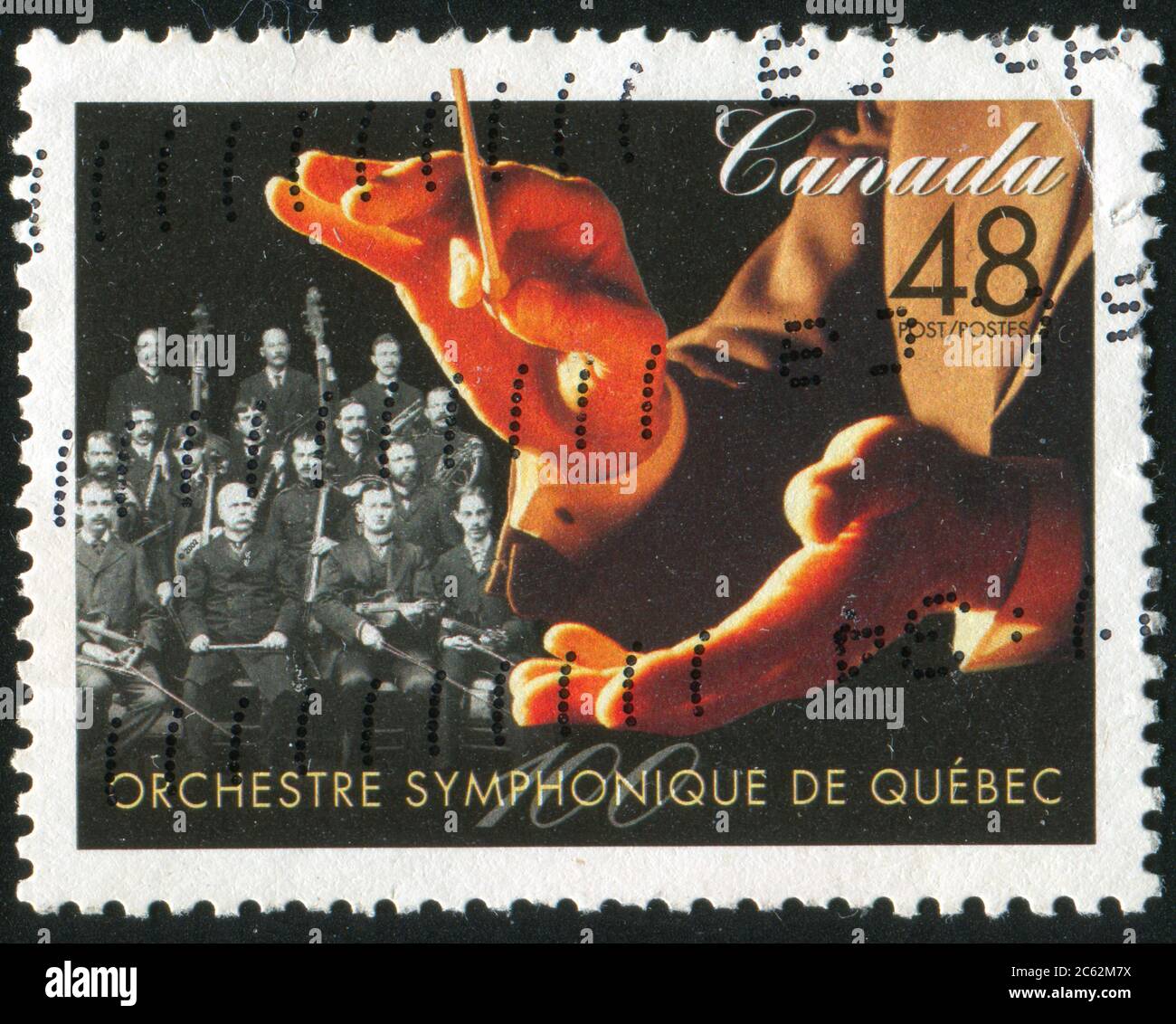 CANADA - CIRCA 2002: stamp printed by Canada, shows Quebec Symphony ...