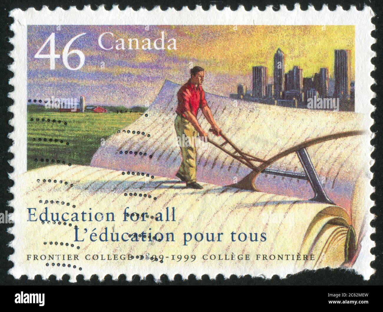 CANADA - CIRCA 1999: stamp printed by Canada, shows Frontier College ...